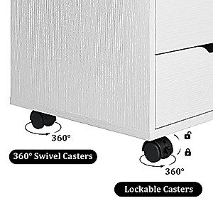 Panana 5/7 Drawer Chest, Wooden Tall Dresser Storage Dresser Cabinet With Wheels, Office Organization And Storage, Bedroom Furniture (5 Drawer, White)