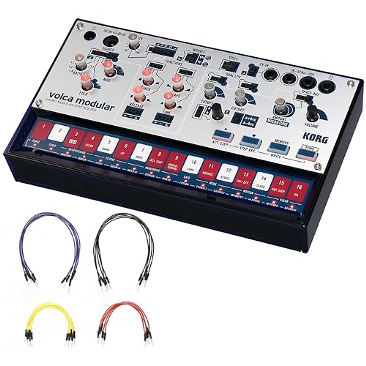 Korg Volca Modular Synthesizer Bundle with Power Supply and Austin Bazaar Polishing Cloth