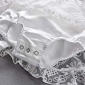 Baby Girl Lace Dress, Princess Dress Tulle White Party Wedding Summer Dress Clothes (White, 0-3Months)