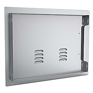 SUNSTONE A-DH1724 17-Inch by 24-Inch Horizontal Access Door with Vents,Stainless Steel