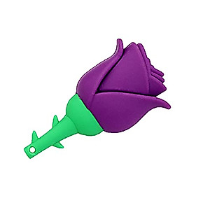 256GB USB 2.0 Flash Drive Novelty and Lovely Purple Rose Flower Shape Memory Stick Beauty Thumb Drive Storage Cool Pendrive Jump Drive U Disk