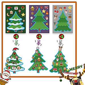 Funnlot Christmas Crafts for Kids 30PCS Make a Christmas Tree Stickers Christmas Activities for Kids Christmas Kids Christmas Crafts Toddler Christmas Tree Sticker for Kids Christmas Games