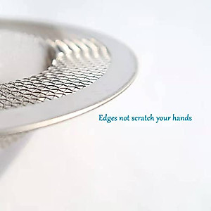 Ruikedasi 2 PCS Drain Strainer Large Wide Rim 4.5" Diameter for Kitchen Sinks Stainless, Steel, Bathroom Hair Catcher