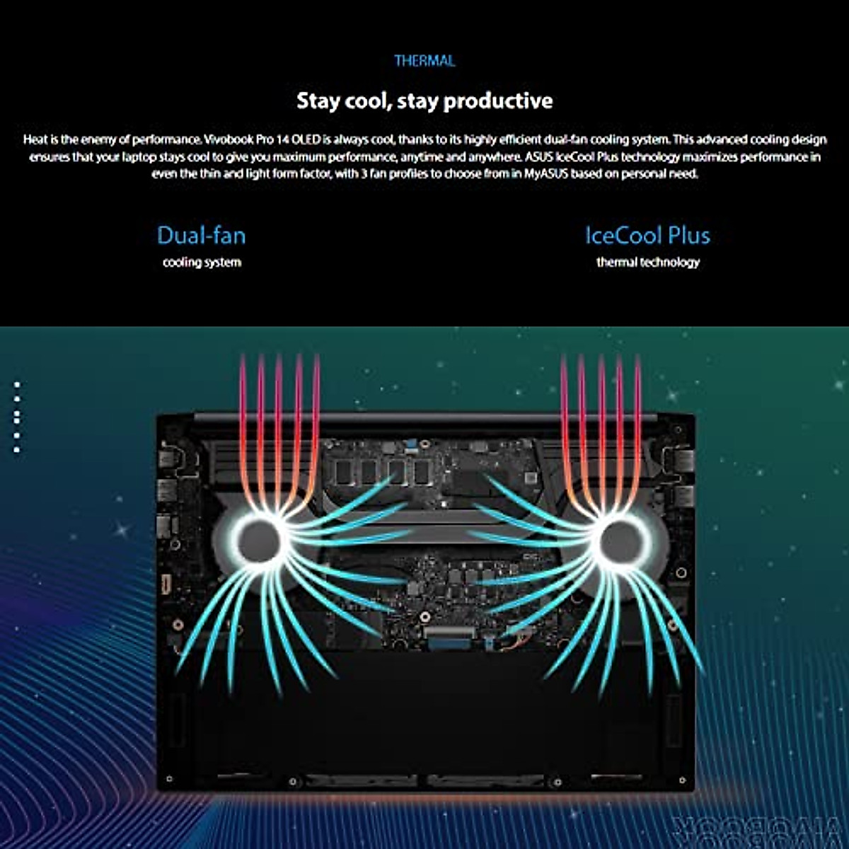 ASUS VivoBook Pro 14 OLED Business Laptop, 14" 2.8K OLED (400nits 100% DCI-P3), Intel 4-Core i5-11300H, Backlit Keyboard, Harman/kardon Audio, Windows 11 (8GB RAM | 1TB PCIe SSD)