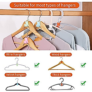 SLMT Clothes Hanger Connector Hooks 50PCS Panda Shaped Space Saver Hanger Extender Hooks Closet Organizer for Plastic Hangers Velvet Hangers Wooden Hangers Wire Hangers Heavy Duty Hangers (50 Pack)