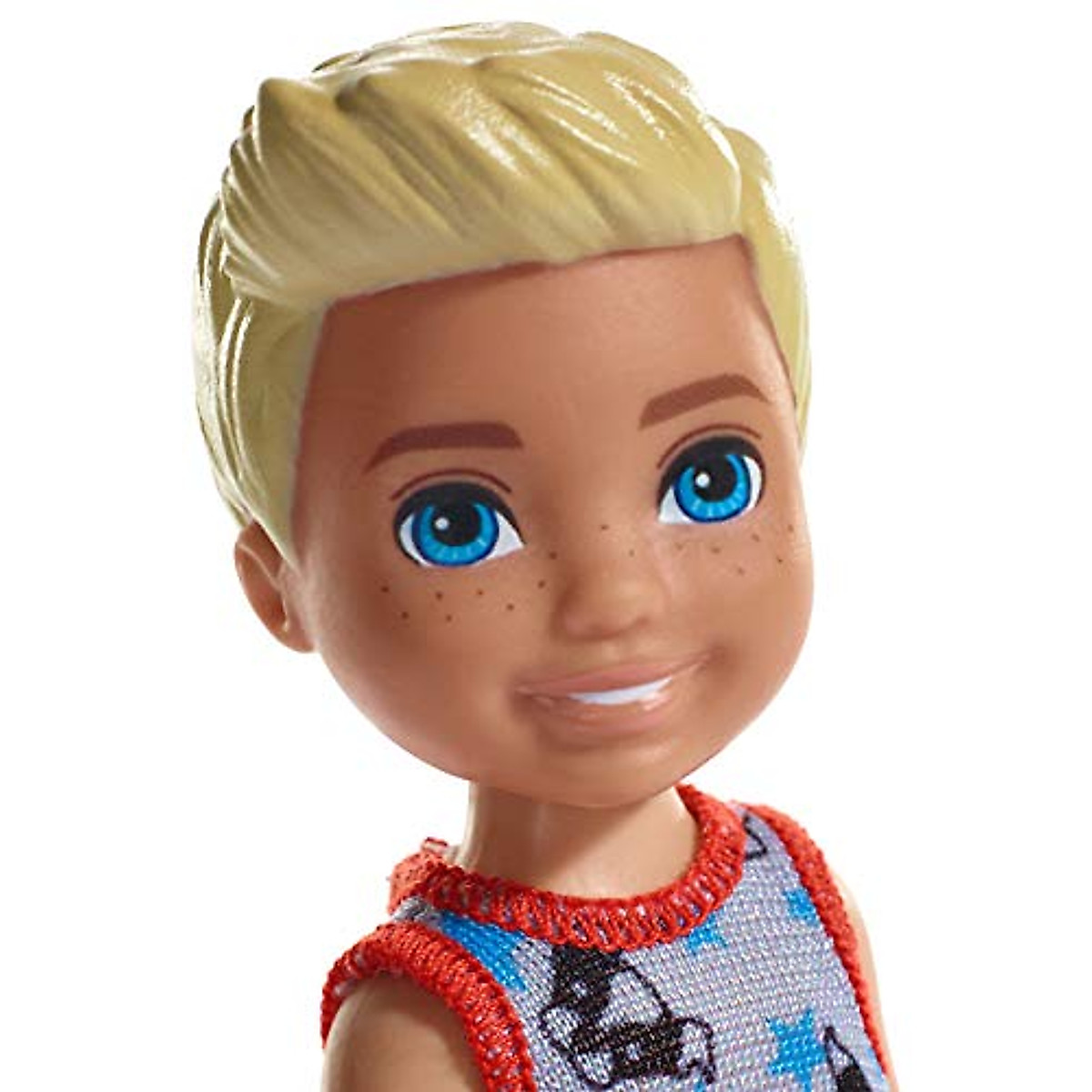 ​Barbie Club Chelsea Doll, 6-Inch Blonde Boy Doll Wearing Puppy-Themed Romper, for 3 to 7 Year Olds