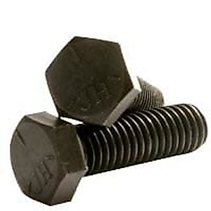 Newport Fasteners 1-1/4 inch x 2 inch Hex Cap Screw Grade 5 Plain Steel (Quantity: 1 pcs) 1 1/4-7 x 2 Hex Bolt/Coarse Thread/Fully Threaded