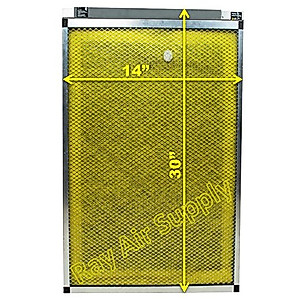 RAYAIR SUPPLY 14x30 MicroPower Guard Air Cleaner Replacement Filter Pads (3 Pack) Yellow