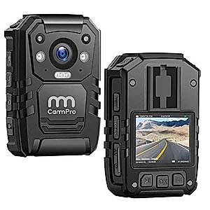 CammPro I826 1296P HD Police Body Camera,128G Memory,Waterproof Body Worn Camera,Premium Portable Body Camera with Audio Recording Wearable,Night Vision,GPS for Law Enforcement