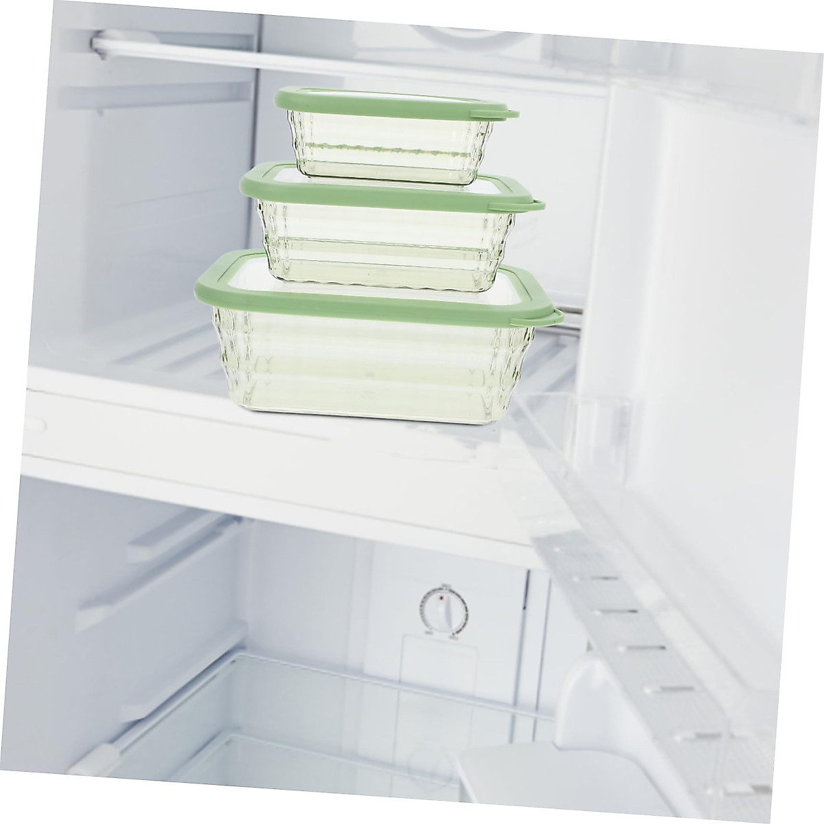 ULTECHNOVO 6 Pcs Kitchen Storage Box Fruit Food Container Stackable Fridge Drawer Grain Storage Case Candy Nuts Container Food Organizer Rifgerator Organizer Bins Snack Storage Case Pp