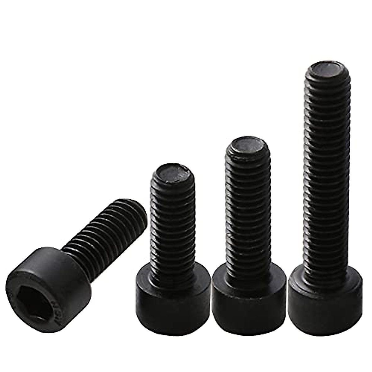 M4-0.7 x 12mm Hex Socket Head Cap Screws, 12.9 Grade Alloy Steel, Allen Socket Drive, Black Oxide Finish, Machine Thread，Full Thread （30 Pcs）