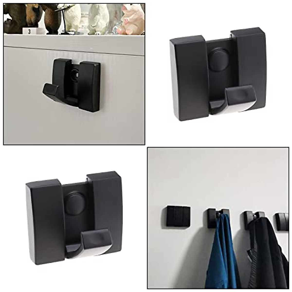 2Pcs Folding Hideaway Coat Hooks Space Aluminum Wall Hooks Metal Retractable Hooks Wall Mounted Coat Hooks with Screws for Hats Bags Scarf Towel