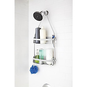 Umbra Flex Hanging Shower Caddy, Bathtub Shelf and Bathroom Organizer, White