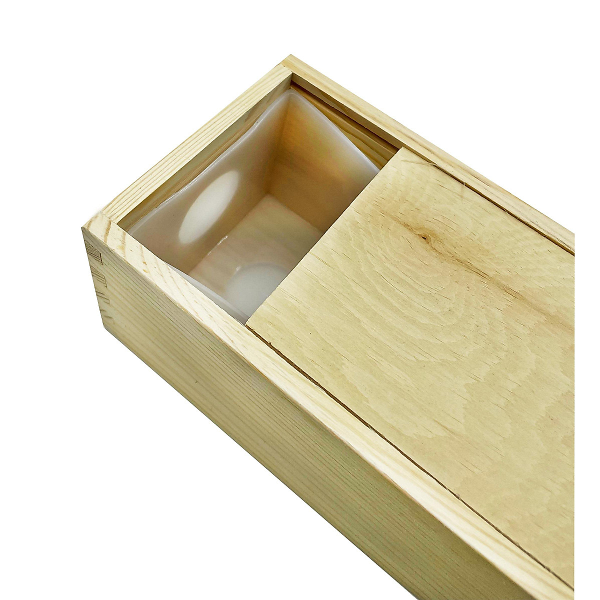 Silicone Soap Mold - Flexible Rectangular Loaf Mold with Wood Box and Wood Lid Handmade Soap Resin Making Tool 2500ml for CP & MP Supplies 5lb