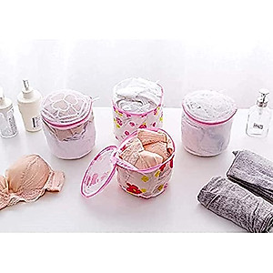 GUAGLL 2Pcs Laundry Bags Protective Washing Bag Printed Folding Reuse Laundry Underwear Bag