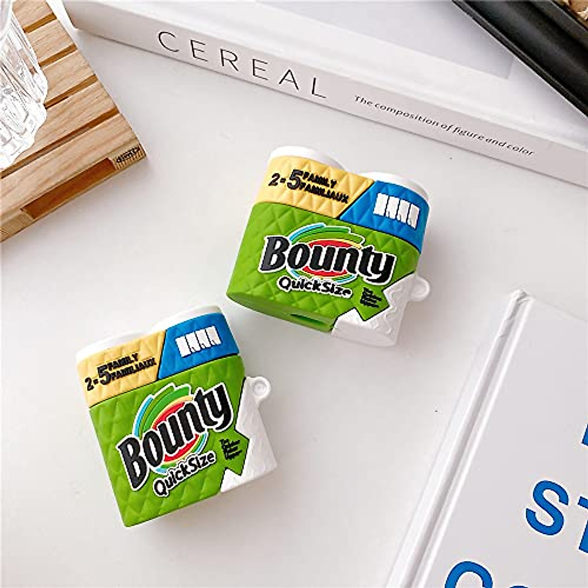 XUYIQIANG,Cute Air pod 1&2 Case,Bounty, 3D Cartoon Funny Protection Case Covering The Skin, with Keychain for Air pod 1&2 (Bounty)