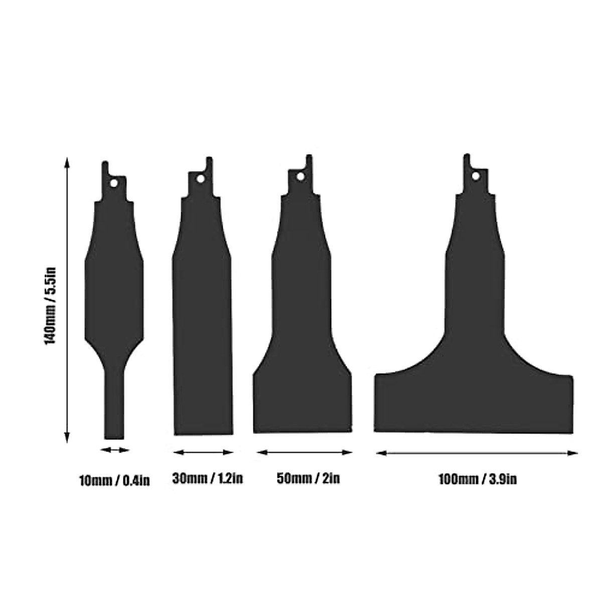 4PCS Reciprocating Saw Scraper Blade Multifunctional High Carbon Steel Tile Cleaning Tools