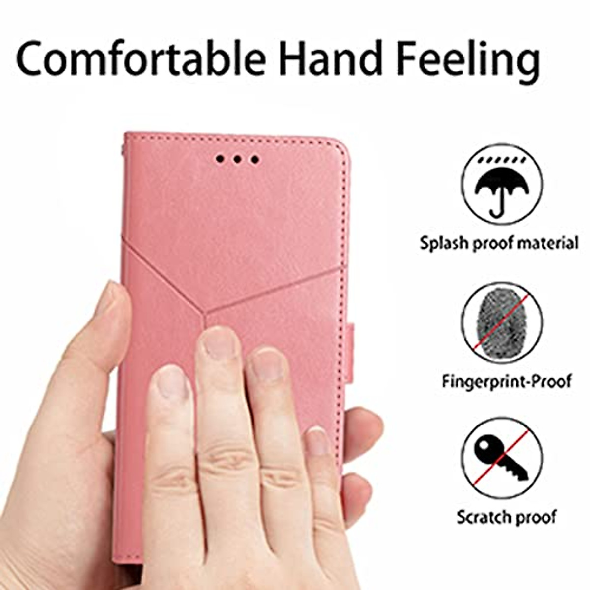 Fansipro Wallet Folio Case for Oppo RENO2 Z, Premium PU Leather Slim Fit Cover for RENO2 Z, 2 Card Slots, 1 Transparent Photo Frame Slot, Anti-Oil, Pink [1 Piece]