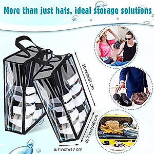 4 Pcs Baseball Hat Organizer for Baseball Caps Wide Hat Storage Holds up to Total 200 Caps Hat Holder Hat Case Hat Boxes for Men Women Hat Rack Hat Bag Container for Closet Home Travel Display, Gray