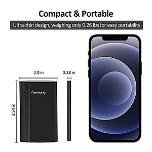 fanxiang P105 External Solid State Drive USB 3.2 Gen2, 1TB SSD External Hard Drive with C to A and C to C Cables, Portable SSD Compatible with PC/Mac/Android/Game Consoles(Black)