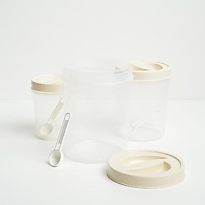 Unica Canister, Airtight Storage Containers with Lids, Round Containers for Flour, Spices, Rice, Stackable Canister Set, Dishwasher-safe, Set of 3, 59 oz, 5.27x5.27x6.67 in