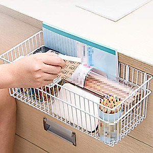 IMIKEYA Wire Wall Grid Panel Wall Mount Hanging Organizer Wire Metal Storage Shelf Rack Wall Decors