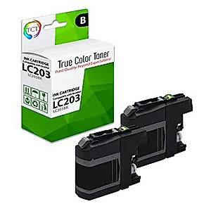 TCT Compatible Ink Cartridge Replacement for Brother LC203 LC203BK Black Works with Brother MFC-J460DW J480DW J485DW J880DW J4620DW J4420DW Printers (550 Pages) - 2 Pack