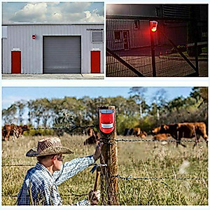 CAROCK Solar Powered Sound Strobe Alarm Flashing Sensor Light Lamp Motion Detector 110 db Loud Siren for Garden Home Villa Farm Hacienda Apartment Outdoor Yard (Waterproof)