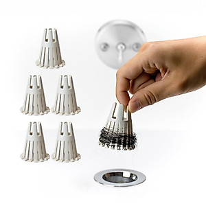 TubClaw 5-Pack Hair Catcher Strainer Drain Protector Trap for Bathtub | Eco-Friendly Bioplastic | Stronger Reusable Version of HairClaw