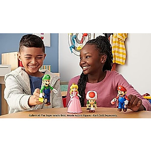 THE SUPER MARIO BROS. MOVIE - 5 Inch Action Figure Series 1 – Princess Peach Figure with Umbrella Accessory