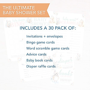 Juniper & Grace Woodland Invitation and Baby Shower Games