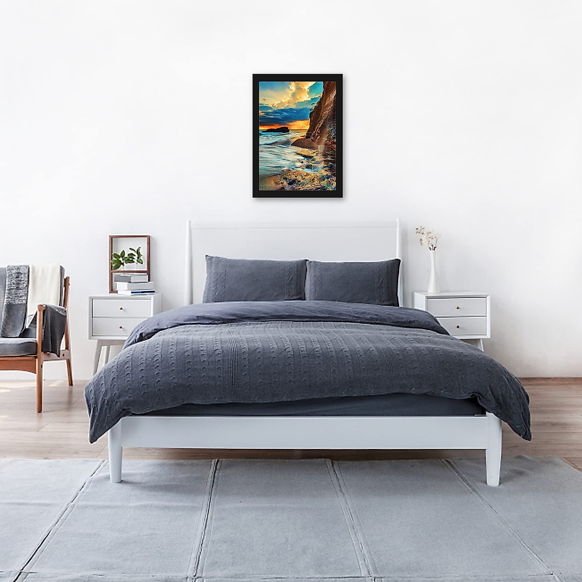 Diamond Painting Frames, 9.8x13.8in Picture Frame for 30x40cm/12x16in Diamond Painting after Cropping, Solid Wood Frame with Plexiglass Black