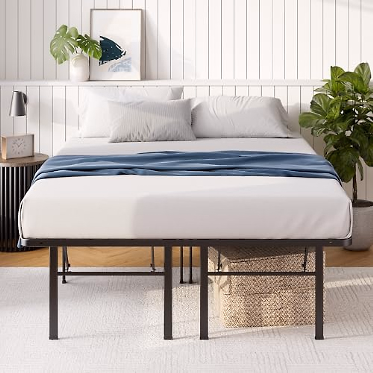 ZINUS SmartBase Heavy Duty Mattress Foundation, 18 Inch Metal Platform Bed Frame, No Box Spring Needed, Sturdy Steel Frame, Underbed Storage, King