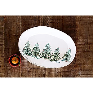 Vietri Lastra Holiday Collection Italian Serveware Sets and Pieces (Small Oval Platter)