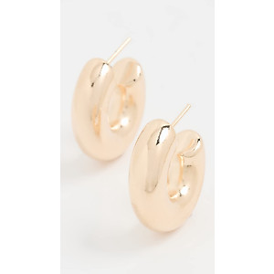 Adina's Jewels Women's Bubble Hoop Earrings, Gold, One Size