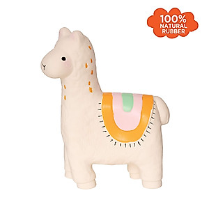 Manhattan Toy Fruity Paws Lili Llama 100% Natural Rubber Baby Teether Toy Multi