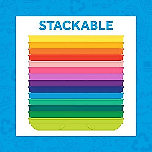 Re-Play Made in USA Large 3 Compartment Plates, Pack of 4 - Reusable Divided Plates for Kids, Dishwasher and Microwave Safe - Durable Lunch Trays for Kids 7.4" x 9.88" x 1.25", Aqua