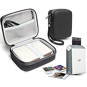 WGear Protective Case for Fujifilm INSTAX Share SP-2 Smart Phone Printer, Mesh Pocket for Cable and Printing Paper (Matte Black)