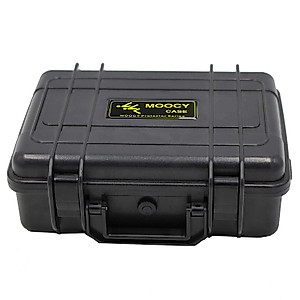 MOOCY 10" Small Hard Case with Foam Insert, 10.8 x 8.6 x 3.7 Inch - Watertight Padded Case Protect Pistol, Microphone, and Camera Equipment