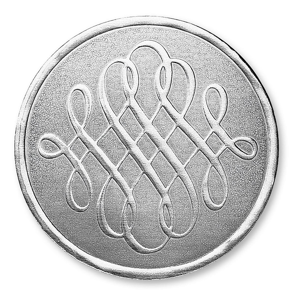 PaperDirect Silver Luxury Swirls Embossed Foil Certificate Seals, 32 Count