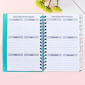 Discreet Password Book with Alphabetical A-Z Tabs - Password Notebook for Internet Website Address Login, Password Keeper and Organizer, No Title on The Cover, 6" x 4", Green