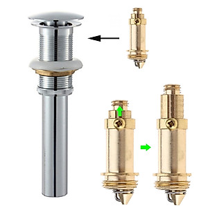 Bathtub Plug Replacement Sink Drain Stopper Plug Bolts Coppers Push Spring Plug Bounce Valves Bolts Sink Accessories