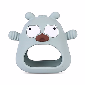 Teething Toys for Babies 0-6-12 Months, Baby Teether Never Drop Baby Teether for Teething Relief, Silicone Baby Hand Mittens with Sucking Need Pacifier, Baby Chew Toys for Breast Feeding (Green)