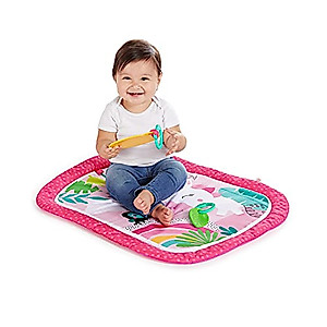 Bright Starts Rainbow Tropics Prop & Play Tummy Time Baby Activity Mat, Ages Newborn +