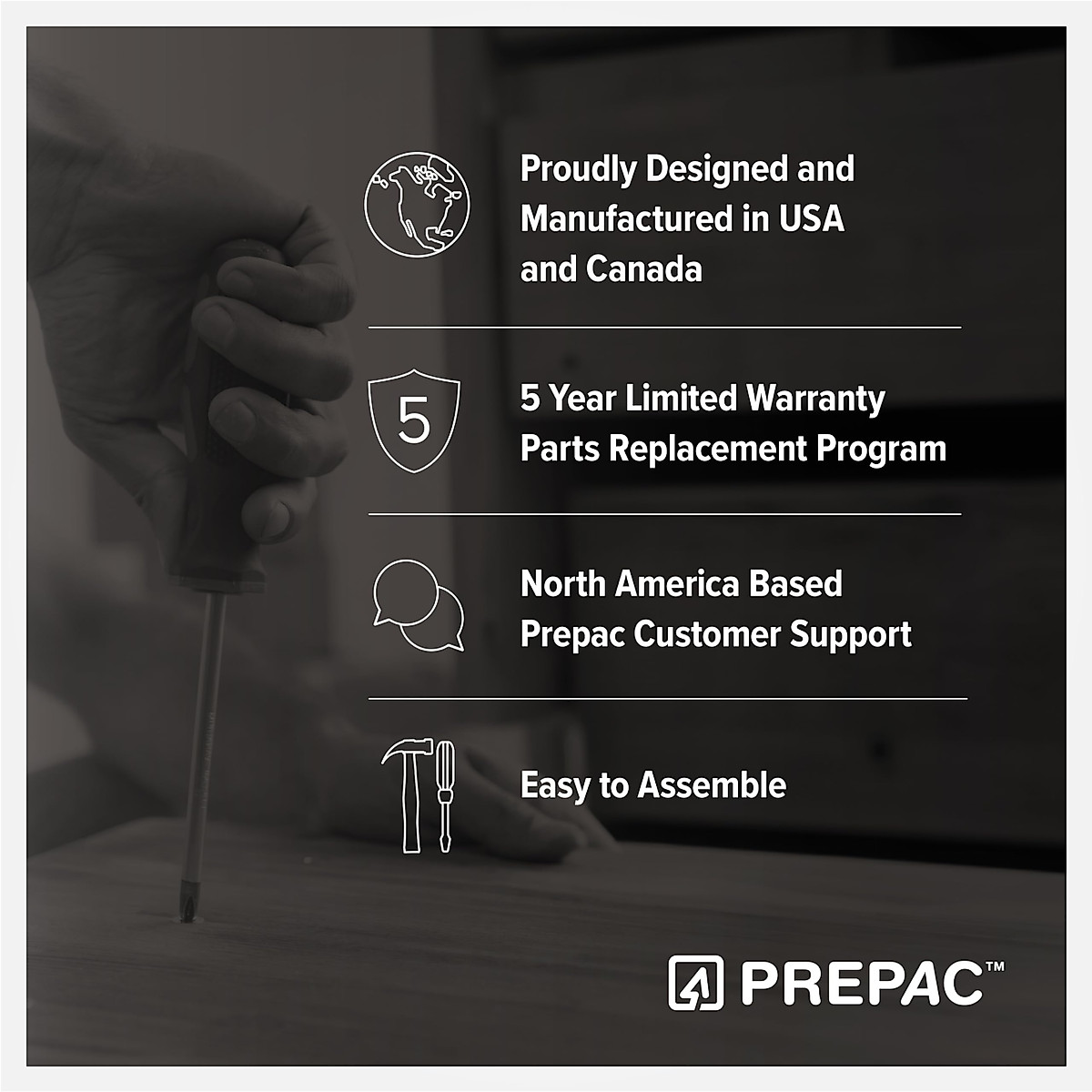 Sonoma 6 Drawer Double Dresser for Bedroom, Black