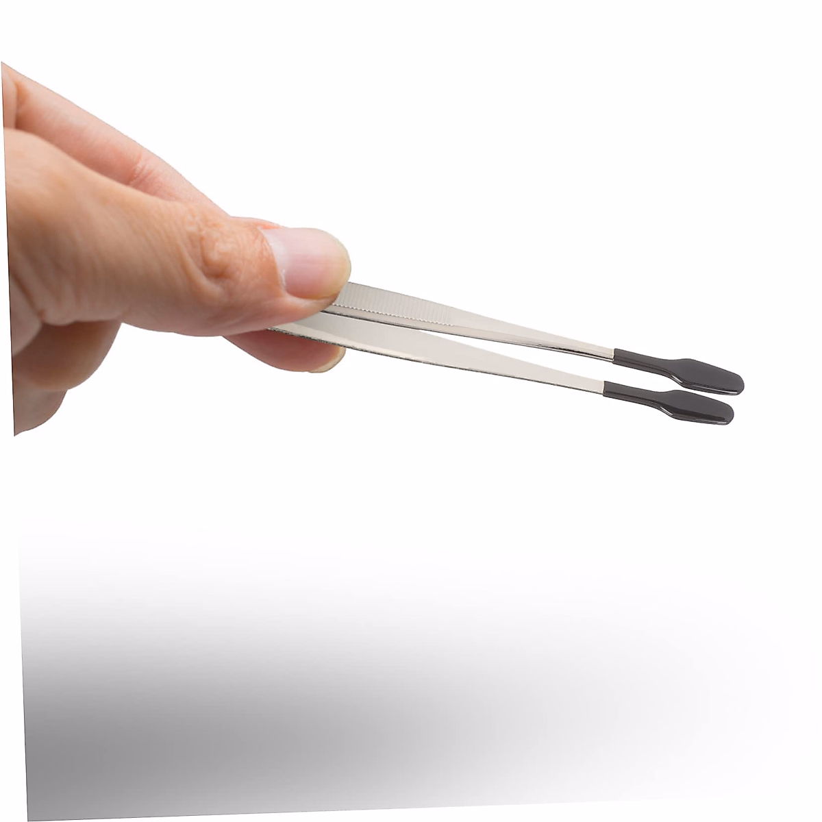 iplusmile Rubber Flat Tweezers Reverse Tweezers Facial Tools Needle Nose Tweezers Face Stickers Gold Stickers Reptile Feeding Tongs Tweezers for Crafts Stainless Steel Bead Short Hair