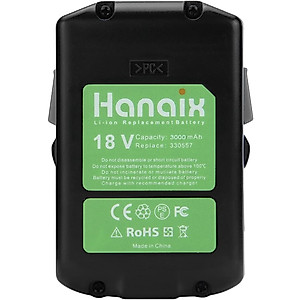 2Pack 3000mAh 18V Battery Compatible with Hitachi BSL1815X BSL1815S BSL1830 BSL1830C 330139 330557 339782 Li-ion Replacement Battery