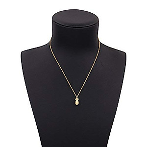 Zealmer Women 16K Gold Plated Pineapple Pendant, gold pineapple, Size No Size