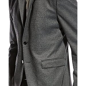Theory Mens,Wool Blend Sport Jacket,Clinton, Black Melange/Black, 44