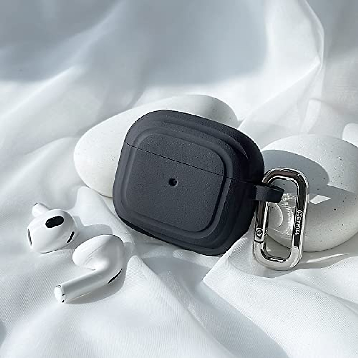 CYRILL Airpods 3 Generation Case Cover Wave Stone Designed for Airpods 3 Generation Case (2021) - Dark Gray